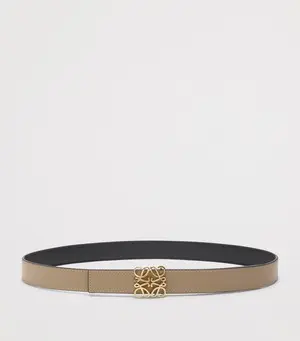 Loewe Leather Reversible Anagram Bombé Belt