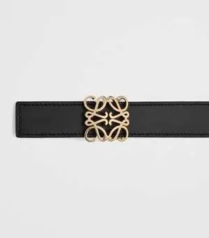 Loewe Leather Reversible Anagram Bombé Belt