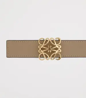 Loewe Leather Reversible Anagram Bombé Belt