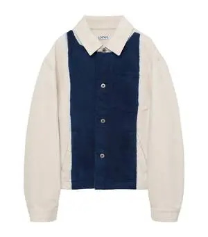 Loewe Two-tone Denim Jacket - White