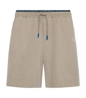 Loewe Layered Drawstring Shorts - Beige