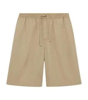Loewe Cotton Logo-pocket Shorts - Beige