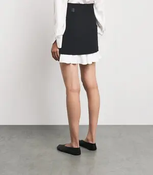 Sandro Pinstripe Belted Mini Skirt