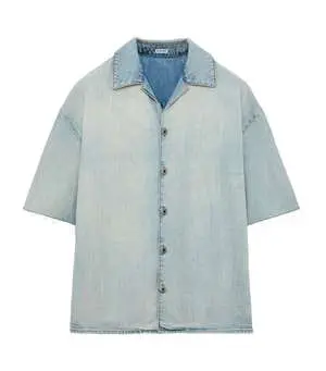 Loewe Denim Anagram Shirt - Blue