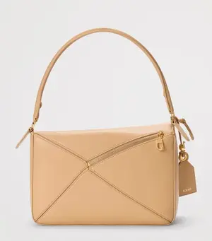 Loewe Medium Leather Featherlight Puzzle Top-handle Bag