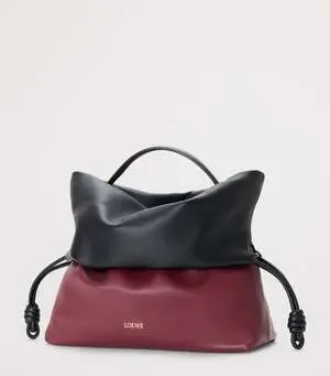 Loewe Leather Flamenco Rolled Top-handle Bag