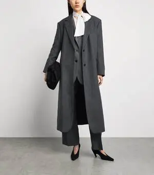 Sandro Wool Rhinestone Long Coat