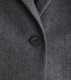 Sandro Wool Rhinestone Long Coat