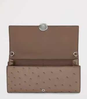 Loewe Ostrich Leather Pebble Continental Wallet