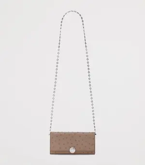 Loewe Ostrich Leather Pebble Continental Wallet
