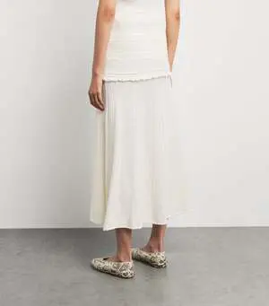Sandro Knitted Pointelle Maxi Skirt