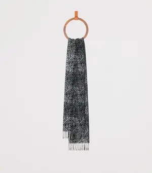 Loewe Wool-cashmere Anagram Scarf