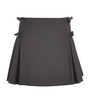 Sandro Side-bow Pleated Mini Skirt