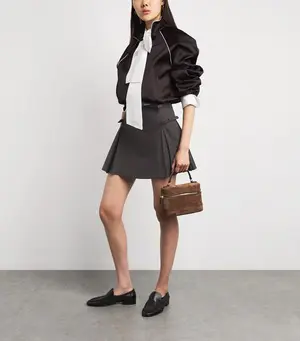Sandro Side-bow Pleated Mini Skirt