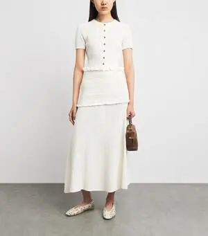 Sandro Pointelle-knit Cropped Cardigan
