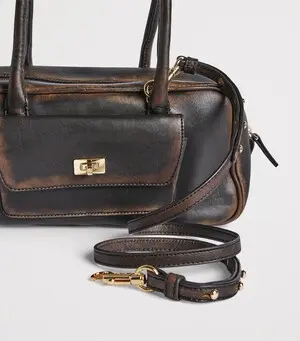 Sandro Leather Ezmehralda Top-handle Bag - Brown