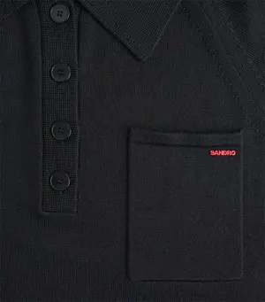 Sandro Wool-blend Polo Sweater