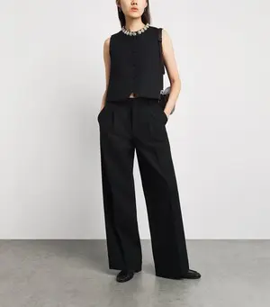 Sandro Wool Crystal-embellished Waistcoat