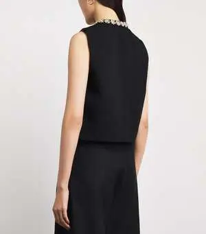 Sandro Wool Crystal-embellished Waistcoat