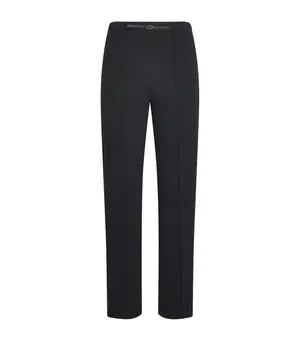 Sandro Belted Tapered Trousers - Black