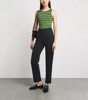 Sandro Belted Tapered Trousers