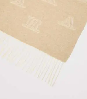 Max Mara Cashmere Monogram Scarf