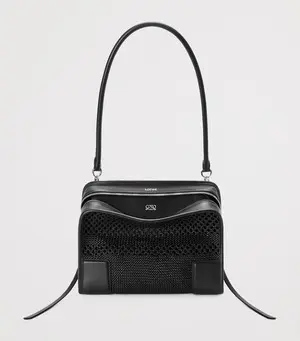 Loewe Medium Woven Leather Amazona 180 Top-handle Bag