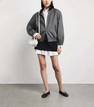 Sandro Wool Leather-trim Bomber Jacket