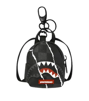 SPRAYGROUND Centre Rip Revealing Keyring - Grey