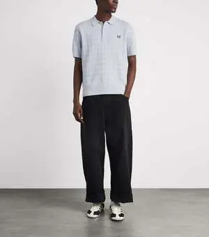 Fred Perry Cotton Pointelle Polo Shirt