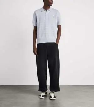 Fred Perry Cotton Pointelle Polo Shirt