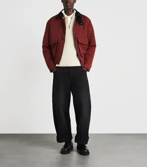 Fred Perry Cotton Waffle Knit Quarter-zip Sweatshirt - Ivory