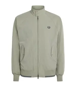 Fred Perry Crinkle Harrington Jacket - Green