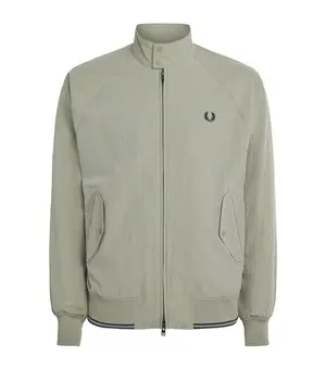Fred Perry Crinkle Harrington Jacket - Green
