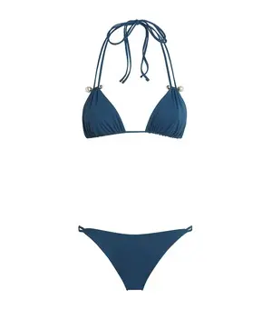 MORE NOIR Embellished Triangle Bikini