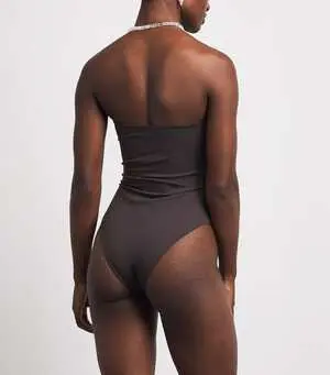 MORE NOIR Embellished Presley Strapless One Piece