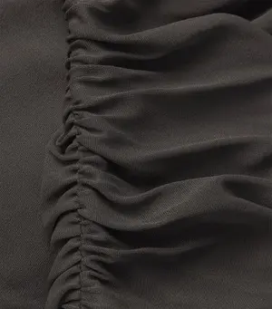 MORE NOIR Crepe Nova Maxi Skirt - Brown