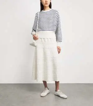 Molli Cotton Crochet Midi Skirt