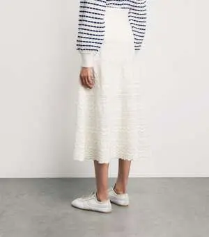 Molli Cotton Crochet Midi Skirt