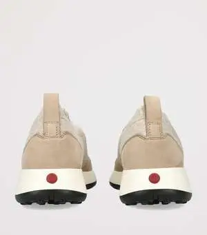TOD'S Suede-knit Red Dot Sneakers