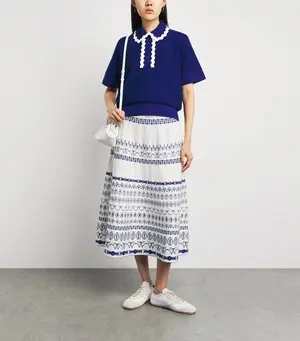 Molli Virgin Wool Scalloped-collar Sweater