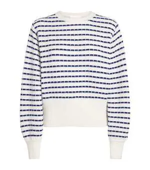 Molli Virgin Wool Stripe Breton Sweater - Blue