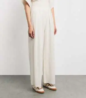 Molli Virgin Wool Wide-leg Trousers