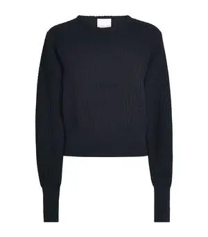 Molli Virgin Wool-blend Wicker-stitch Sweater - Black