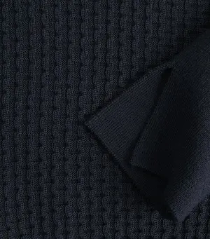 Molli Virgin Wool-blend Wicker-stitch Crew Neck Sweater