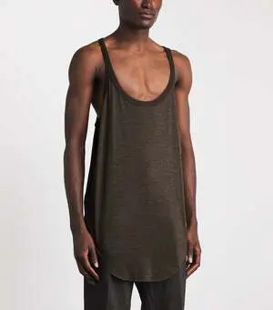Rick Owens Wool-silk Pony Tank Top - Brown