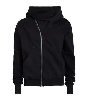 Rick Owens Asymmetric Mountain Hoodie - Black