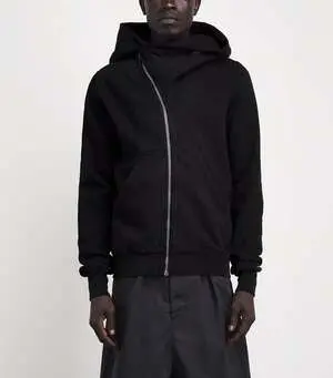 Rick Owens Asymmetric Mountain Hoodie - Black
