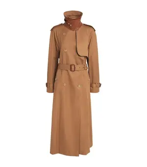 Chloé Cotton Gabardine Trench Coat - Gold