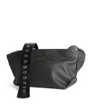 VIVIENNE WESTWOOD Small Leather Maxime Shoulder Bag - Black